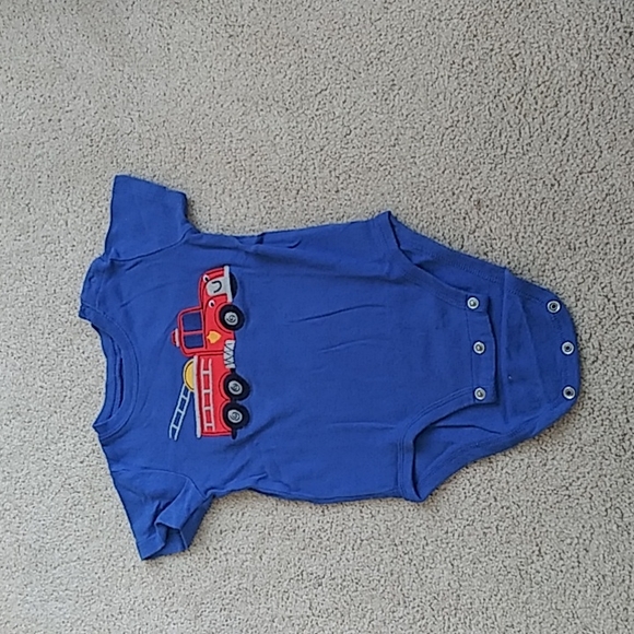 Carter's | One Pieces | Carters Cotton Onesie With Fire Truck | Poshmark